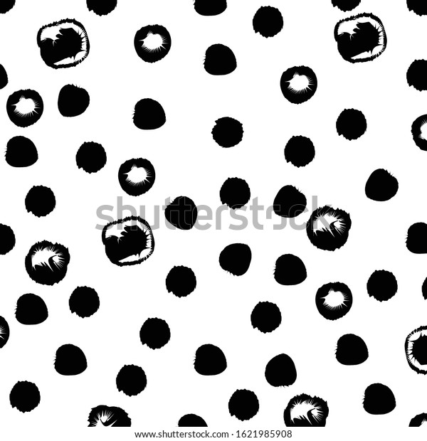 Random Scattered Dots Abstract Black White Stock Vector (Royalty Free ...