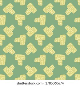 Random Seamless Pattern Yellow Elements Light Stock Vector (Royalty ...