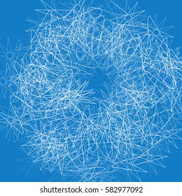 Random Squiggly Lines Abstract Monochrome Artwork Stock Vector (Royalty ...