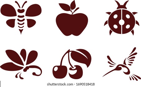 Random Stencil Nail Art Set Stock Vector (Royalty Free) 1690518418 ...