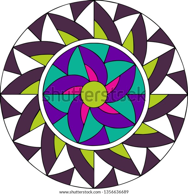 Rangoli Traditional Indian Decoration Vector Stock Vector (Royalty Free ...