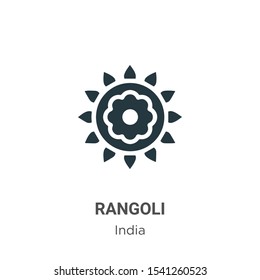 Rangoli Vector Icon On White Background Stock Vector (Royalty Free ...