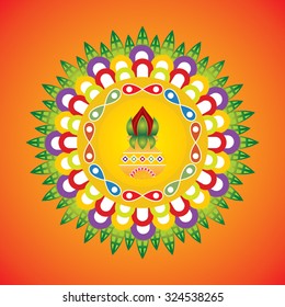 Rangoli Vector Illustration Eps10 Stock Vector (Royalty Free) 324538265