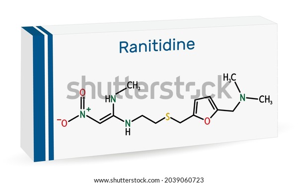 Ranitidine Molecule Used Treatment Peptic Ulcer Stock Vector (Royalty ...