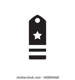 Vektor Stok Lieutenant General Rank Insignia Isolated Stripe (Tanpa ...