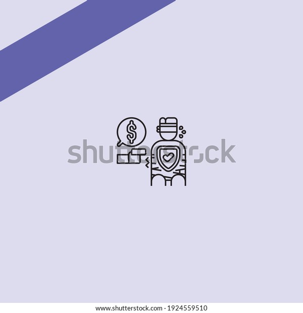 Ransom Icon Background Purple Stock Vector (Royalty Free) 1924559510