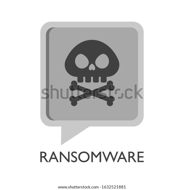 Ransomware Illustration Flat Style Isolated On Stock Vector (Royalty ...