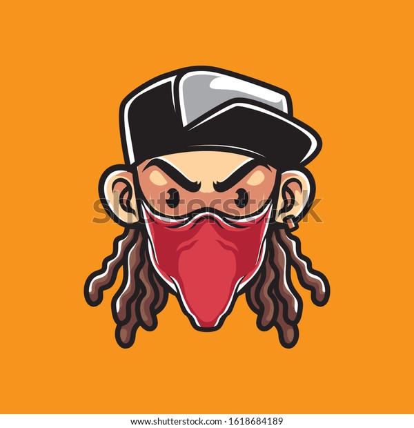 Rap Hip Hop Mascot Logo Vector: เวกเตอร์สต็อก (ปลอดค่าลิขสิทธิ์ ...