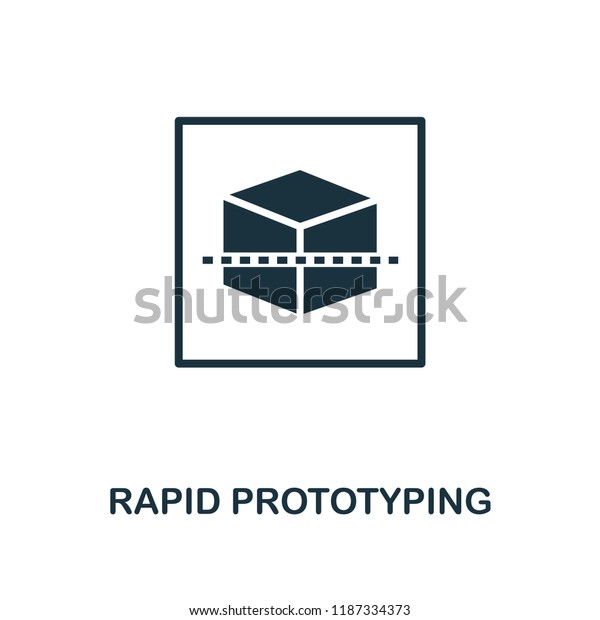 Rapid Prototyping Icon Monochrome Style Design Stock Vector (Royalty ...