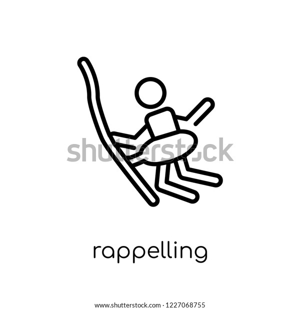 Rappelling Icon Trendy Modern Flat Linear: vector de stock (libre de ...