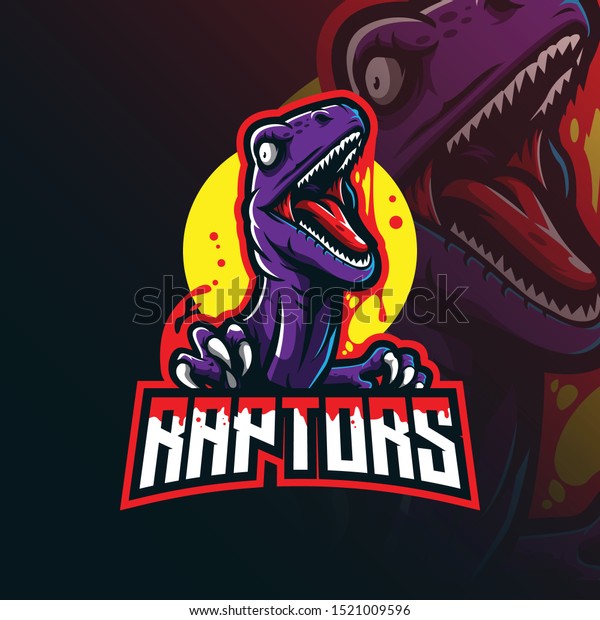 Raptor Mascot Logo Design Vector Modern Stock Vector (Royalty Free ...