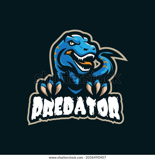 Raptor Mascot Logo Design Vector Modern Stock Vector (Royalty Free ...