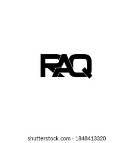 Raq Letter Original Monogram Logo Design Stock Vector (Royalty Free ...