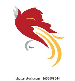 Attacking Phoenix Vector Illustration: стоковая векторная графика (без ...