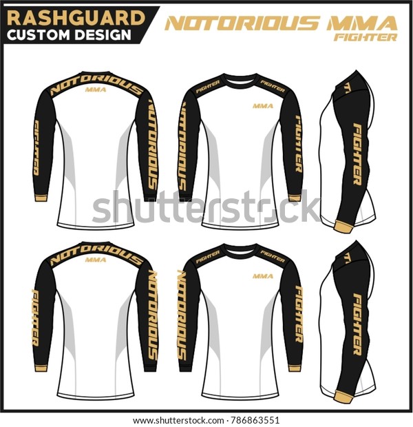 Rash Guard Mma Custom Design Stock Vector (Royalty Free) 786863551