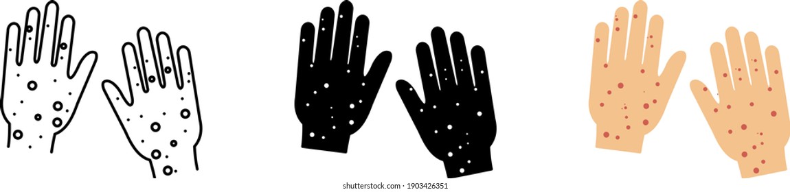 Rash Hand Icon Vector Illustration Stock Vector (Royalty Free ...
