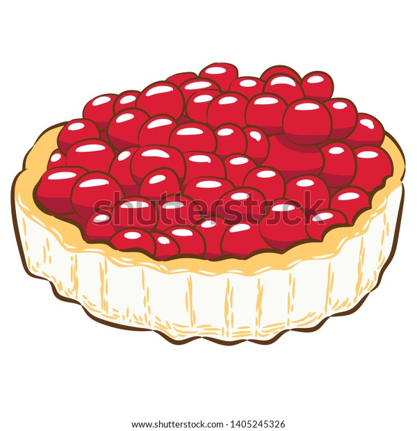Raspberry Charlotte Cake Vector Clipart Stock Vector (Royalty Free ...