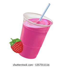 Raspberry Fruit Raspberry Shake Smoothie Stock Vector (Royalty Free ...