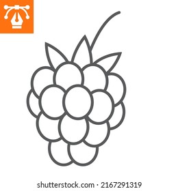 Raspberry Line Icon Outline Style Icon Stock Vector (Royalty Free ...
