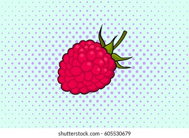 Raspberry Pop Art Cartoon Hand Drawn Stock Vector (Royalty Free ...