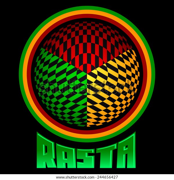 Rasta Icon Vector Emblem Jamaica Colors Stock Vector (Royalty Free ...