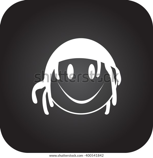 Rasta Smile Sign Black Simple Icon Stock Vector (Royalty Free ...