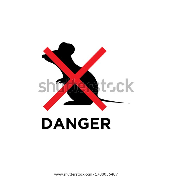 Rat Animal Disease Warning Sign Crossed Stock Vector (Royalty Free ...
