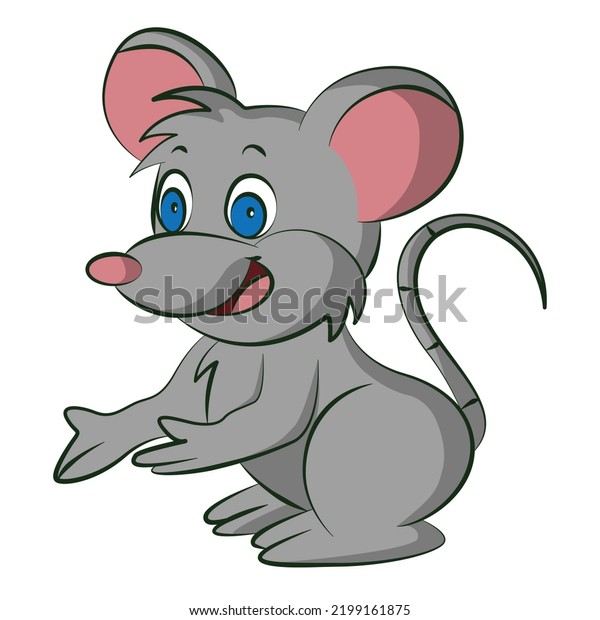 Rat Cartoon Vector Design On White Stock Vector (Royalty Free ...