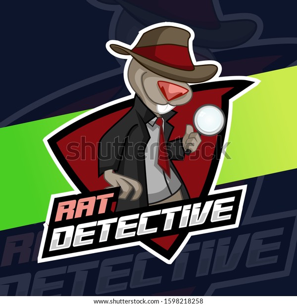 Rat Detective Mascot Logo Design Stock Vector (Royalty Free) 1598218258 ...