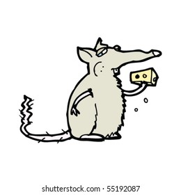 Rat Eating Cheese Cartoon Stock Vector (Royalty Free) 55192087 ...