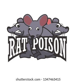 Rat Killer Poison Logo Vector Illustration 스톡 벡터(로열티 프리) 1347463415 ...