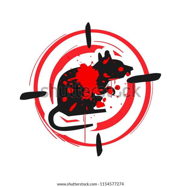 Rat Killing Zone Sign Rat Warning Stock Vector (Royalty Free ...