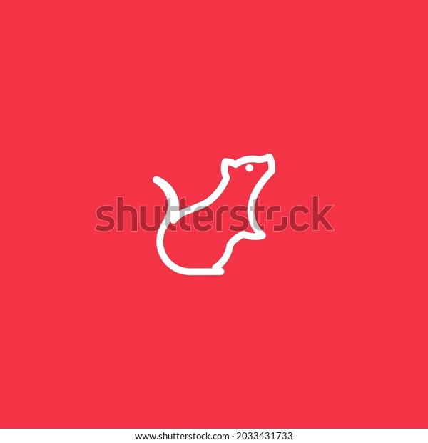Rat Line Art Simple Minimalist Logo: เวกเตอร์สต็อก (ปลอดค่าลิขสิทธิ์ ...