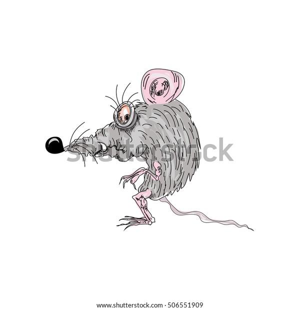 Rat Mouse Color Cartoon Character Isolated Stock Vector (Royalty Free ...
