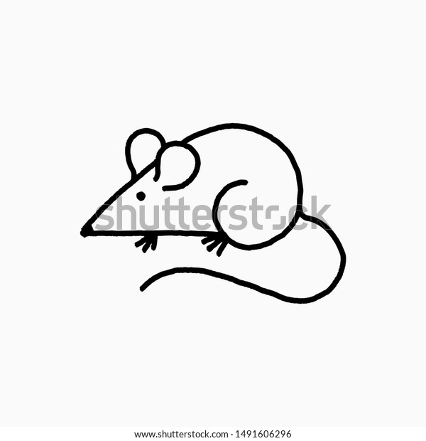 Rat Mouse Doodle Style Free Hand 스톡 벡터(로열티 프리) 1491606296 | Shutterstock