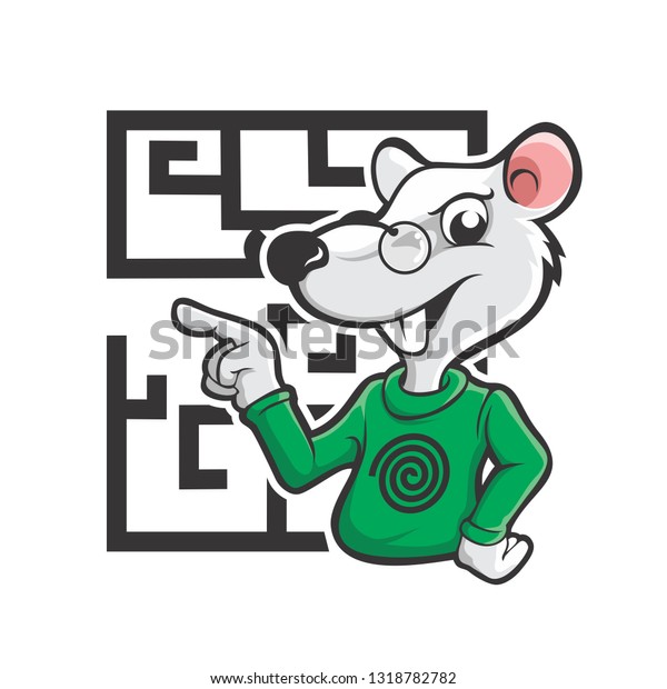 Rat On Labyrinth Mascot Logo Stock Vector (Royalty Free) 1318782782 ...