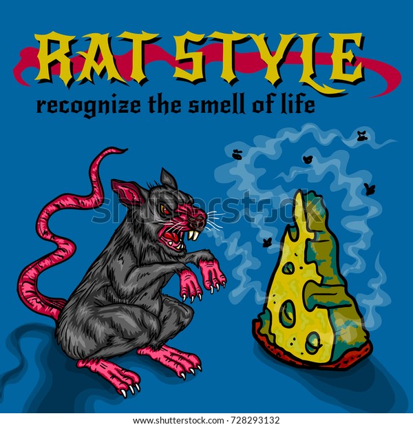 Rat Smelly Cheese Stock Vector (Royalty Free) 728293132 | Shutterstock