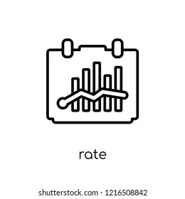 Rate Icon Trendy Modern Flat Linear Stock Vector (Royalty Free ...