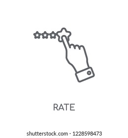 Rate Linear Icon Modern Outline Rate Stock Vector (Royalty Free ...