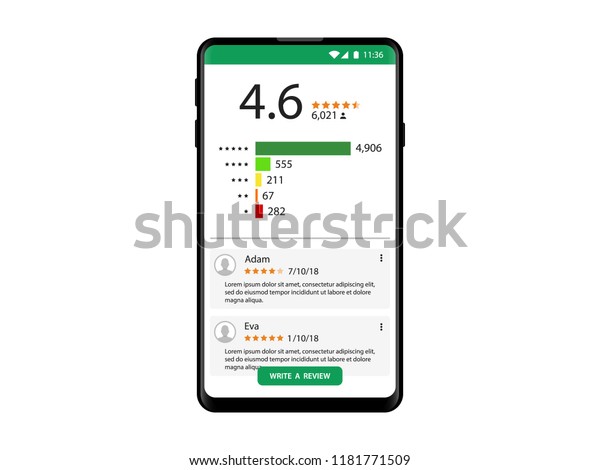 Rate Our App Flat Concept Interface Stock Vector (Royalty Free ...
