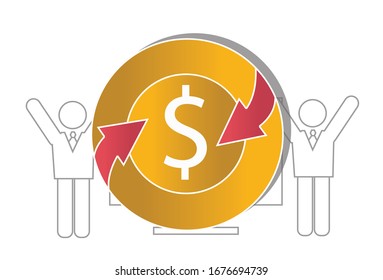 Rate Return Concept On White Background Stock Vector (Royalty Free ...