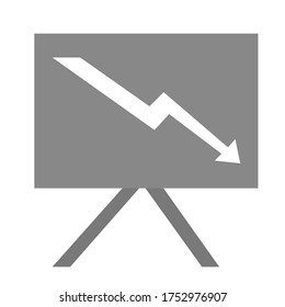 Rating Arrow On Grayscale Poster Presentation Stock Vector (Royalty ...