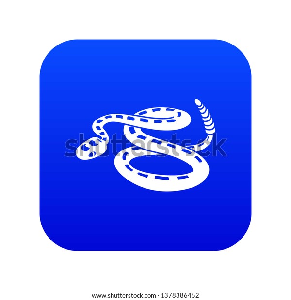 Rattlesnake Icon Blue Vector Isolated On Stock Vector (Royalty Free ...