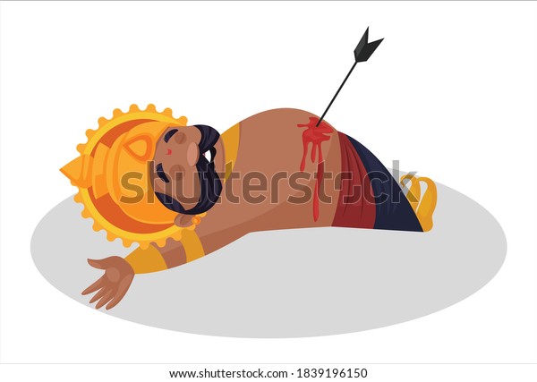 Ravana Lying Down Dead On Floor Stock Vector (Royalty Free) 1839196150 ...