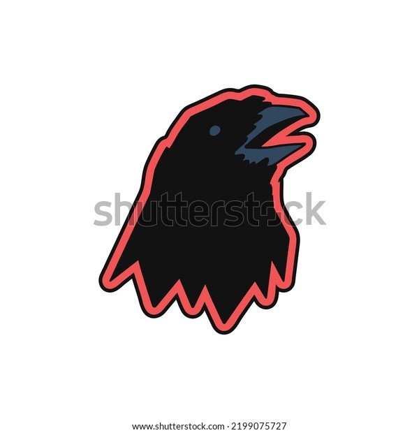 Raven Head Mascot Vector Illustration On Stock Vector (Royalty Free ...