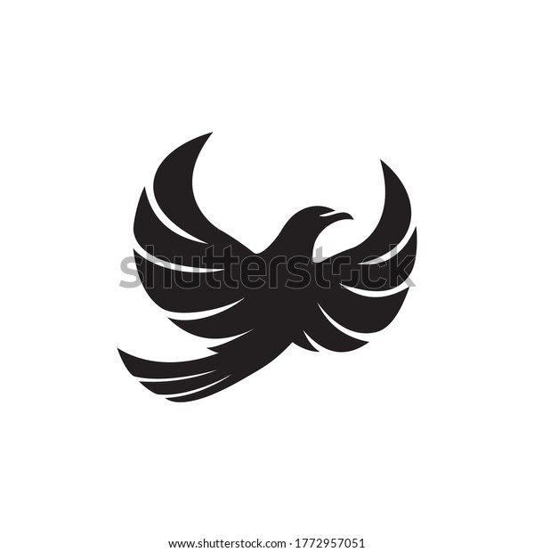 Raven Logo Creative Minimal Symbol Template Stock Vector (Royalty Free ...