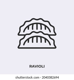 Ravioli Icon Vector Linear Style Sign Stock Vector (Royalty Free ...