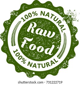Raw Food Stamp Stock Vector (Royalty Free) 731222719 | Shutterstock