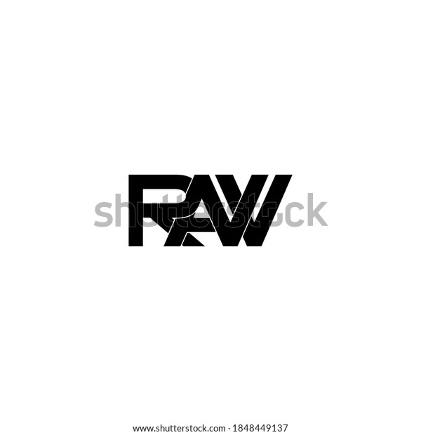 Raw Letter Original Monogram Logo Design Stock Vector (Royalty Free ...