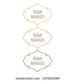 Raw Mango Ornamental Labels Set Perfect Stock Vector (Royalty Free ...
